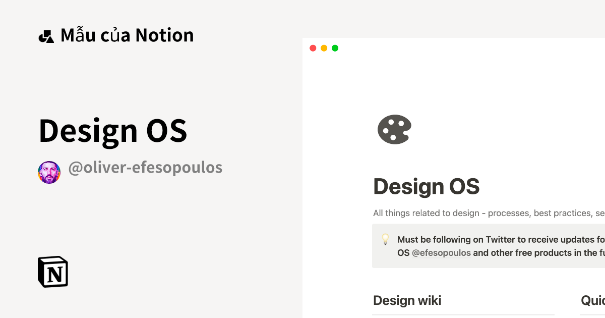 Mẫu Design OS | Thị trường Notion