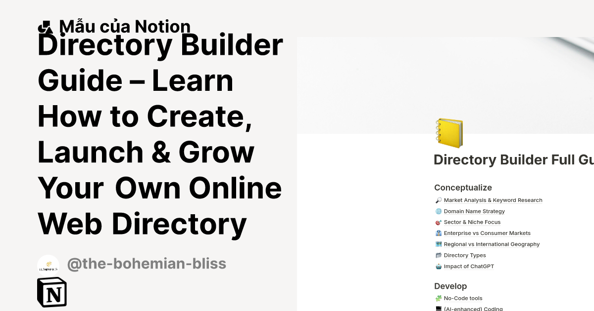 Directory Builder Guide – Learn How to Create, Launch & Grow Your Own Online Web Directory Mẫu ...