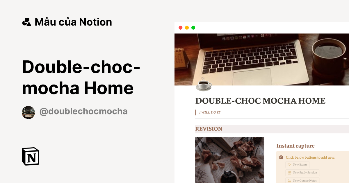 Mẫu Double-choc-mocha Home | Thị trường Notion