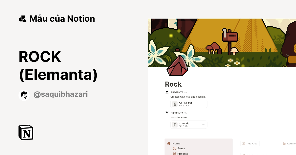 ROCK (Elemanta) Mẫu do Elemanta tạo | Thị trường Notion