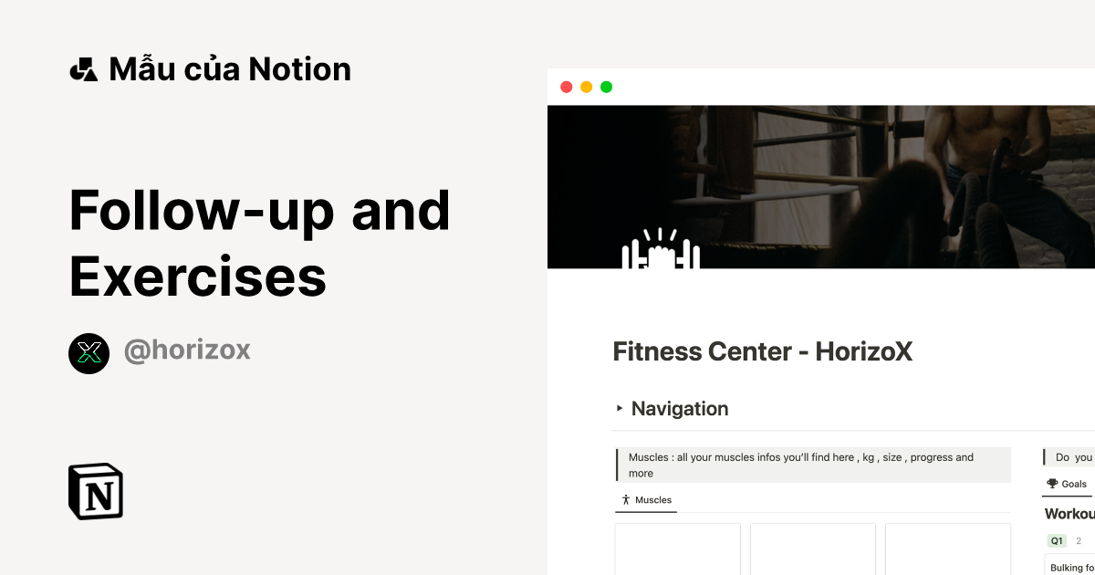 Mẫu Follow-up and Exercises | Thị trường Notion