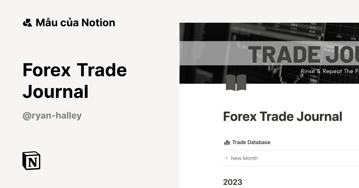 Mẫu Forex Trade Journal | Thị trường Notion