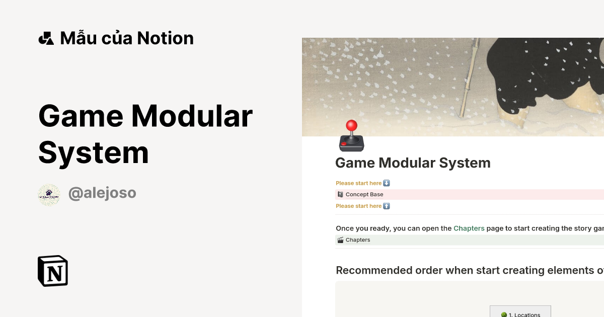 Game Modular System Mẫu do Alejo tạo | Thị trường Notion