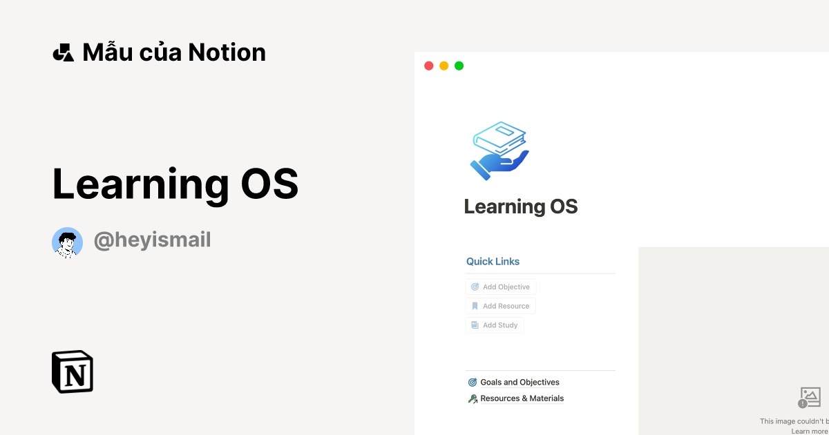 Mẫu Learning OS | Thị trường Notion