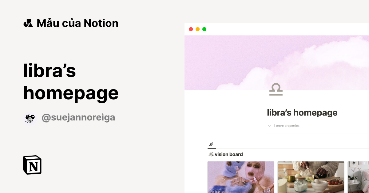 libra’s homepage Mẫu do Sue-Jan Noreiga tạo | Thị trường Notion