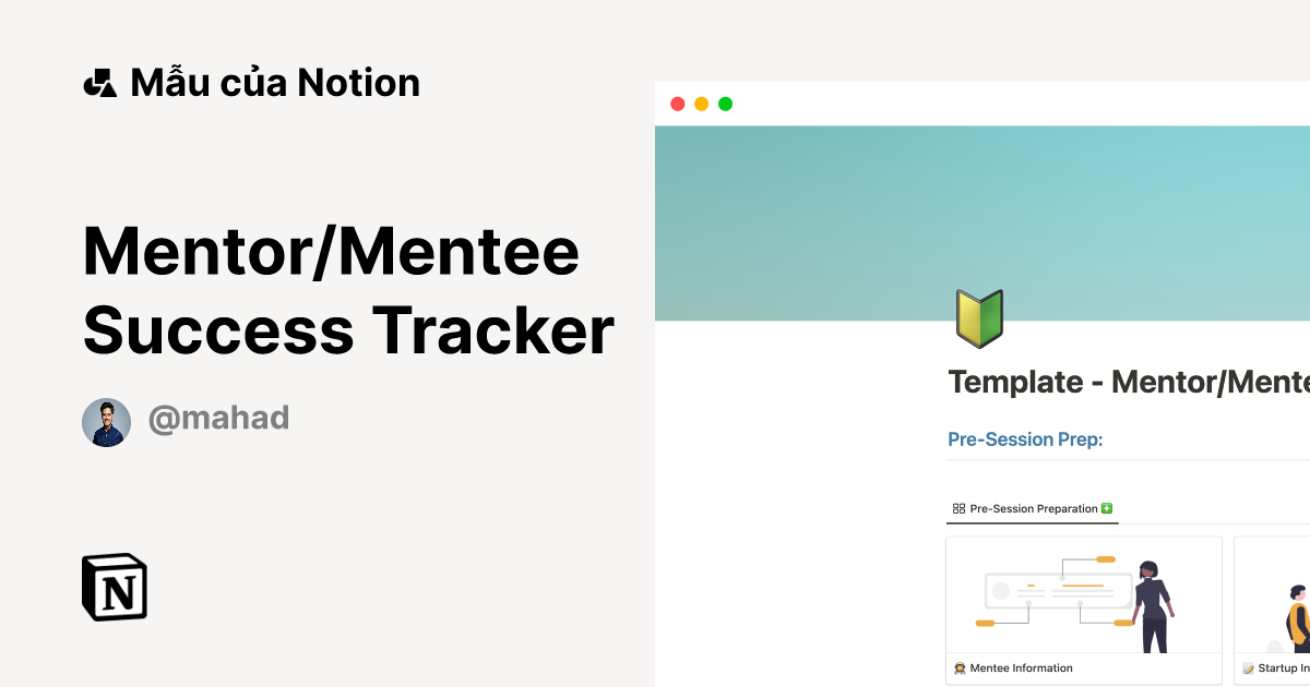 Mẫu Mentor/Mentee Success Tracker | Thị trường Notion