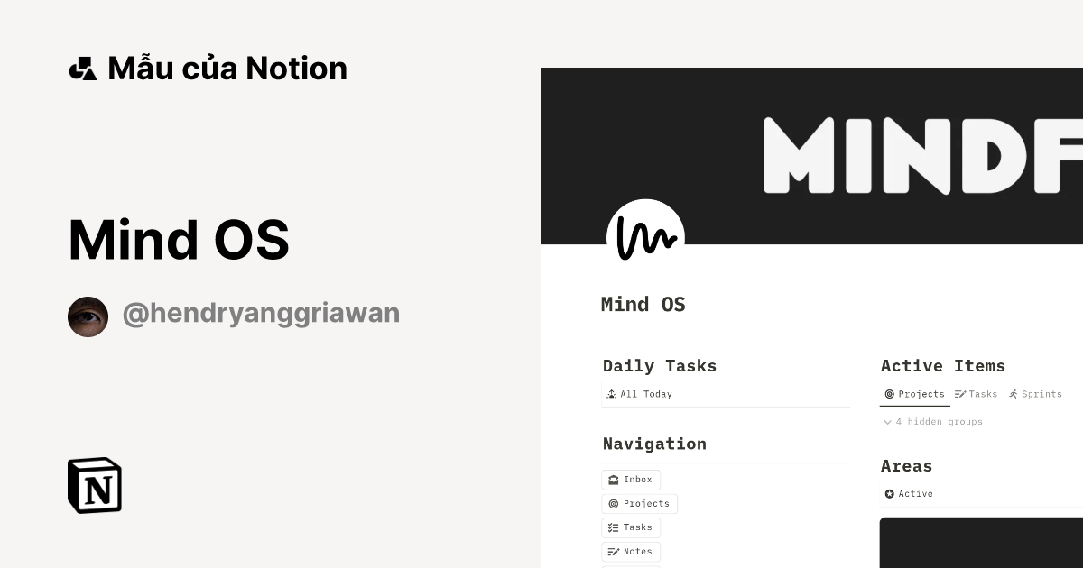 Mẫu Mind OS | Thị trường Notion