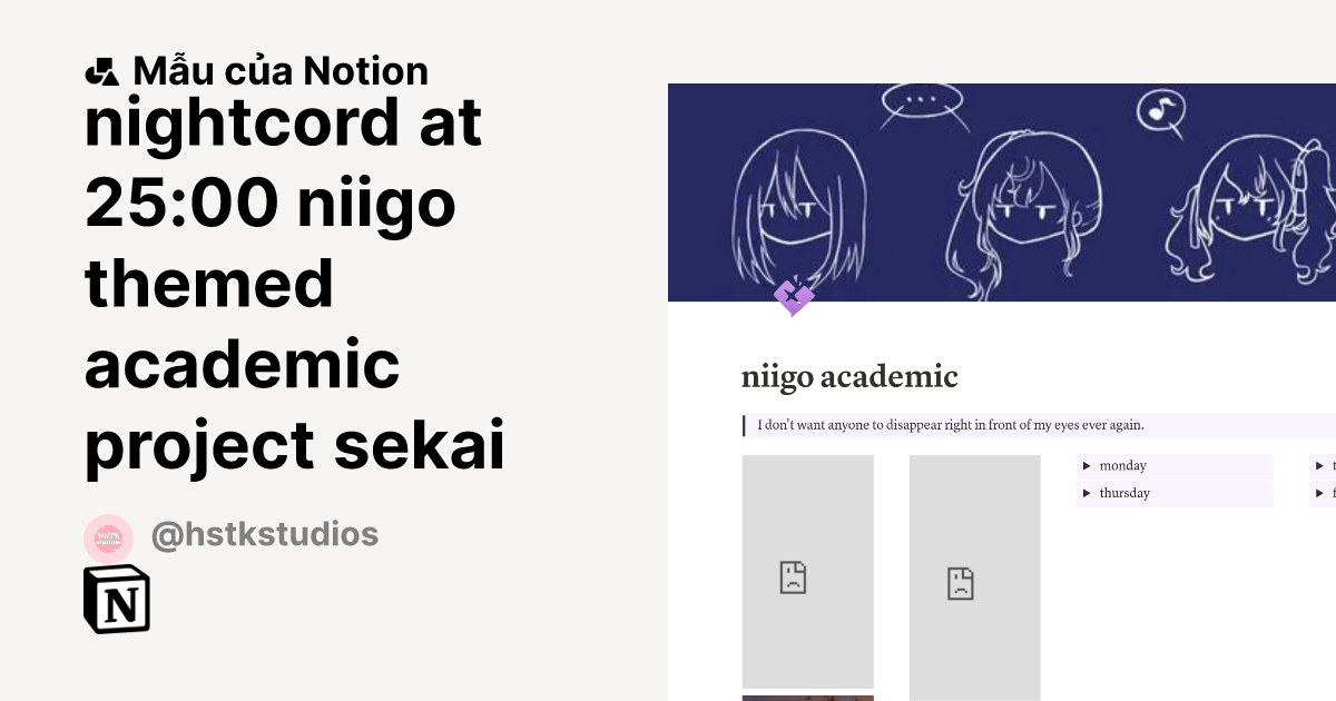 nightcord at 25:00 niigo themed academic project sekai Mẫu do hstk ...