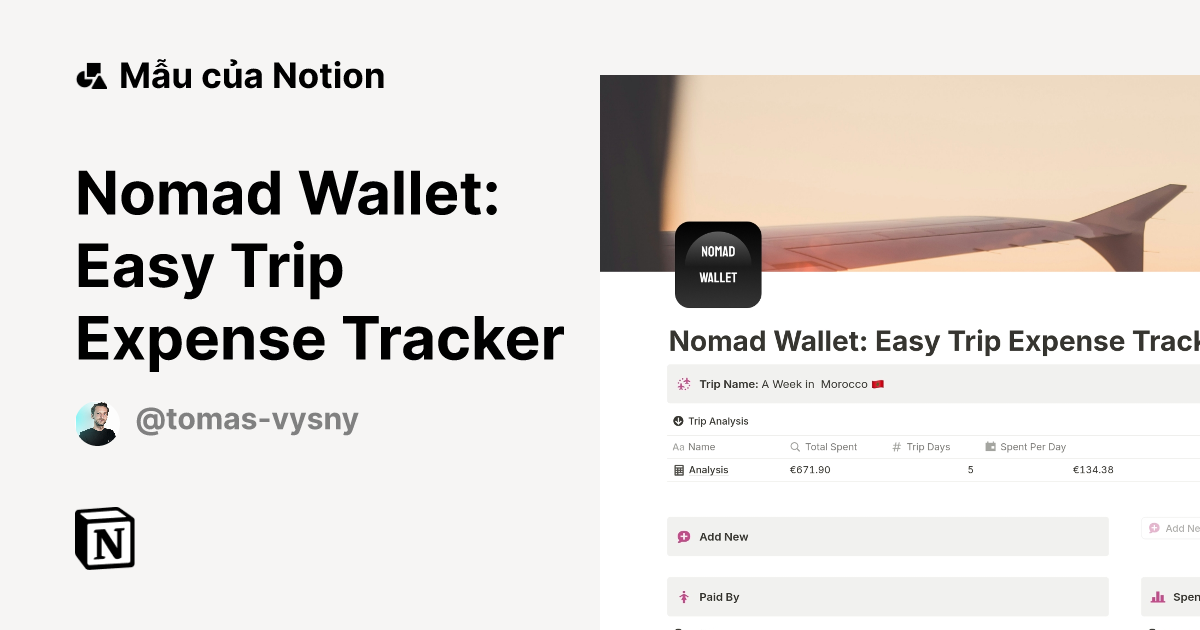 Nomad Wallet: Easy Trip Expense Tracker Mẫu do Tomas Vysny tạo | Thị ...