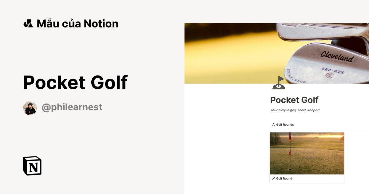 Mẫu Pocket Golf | Thị trường Notion