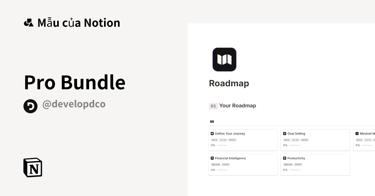 Mẫu Pro Bundle | Thị trường Notion