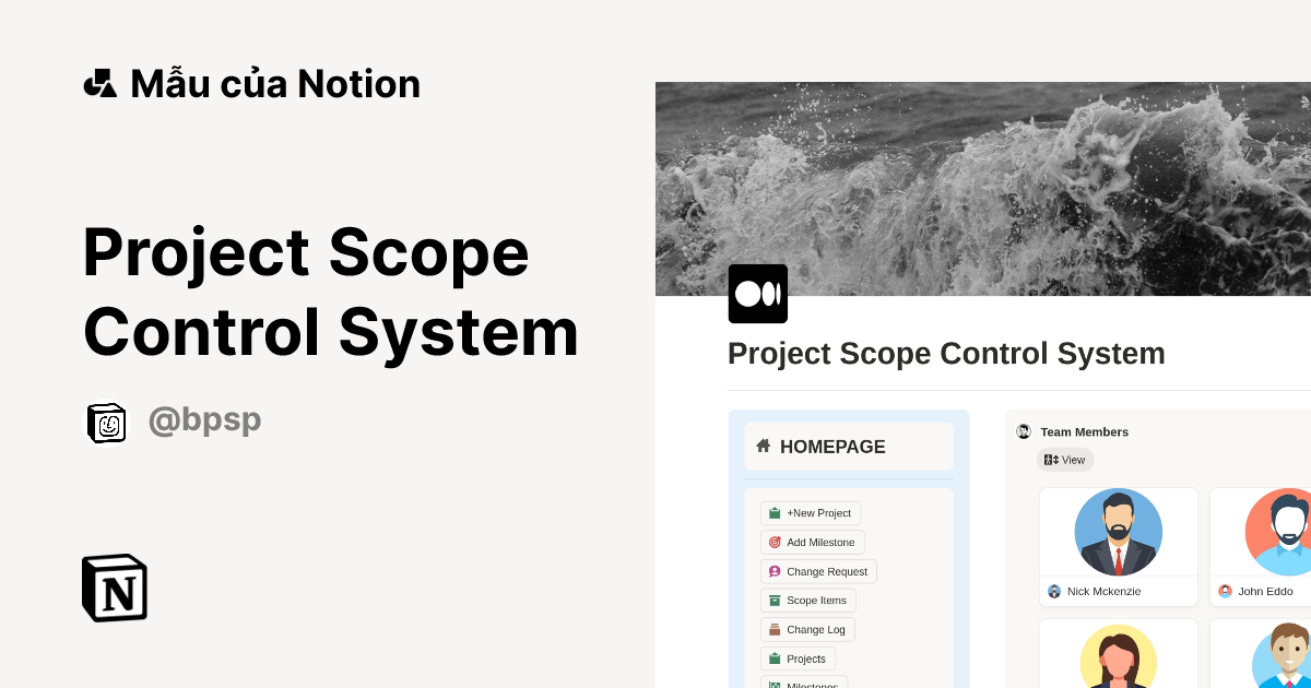 Project Scope Control System Mẫu do BluePrint Strategy Partners tạo ...