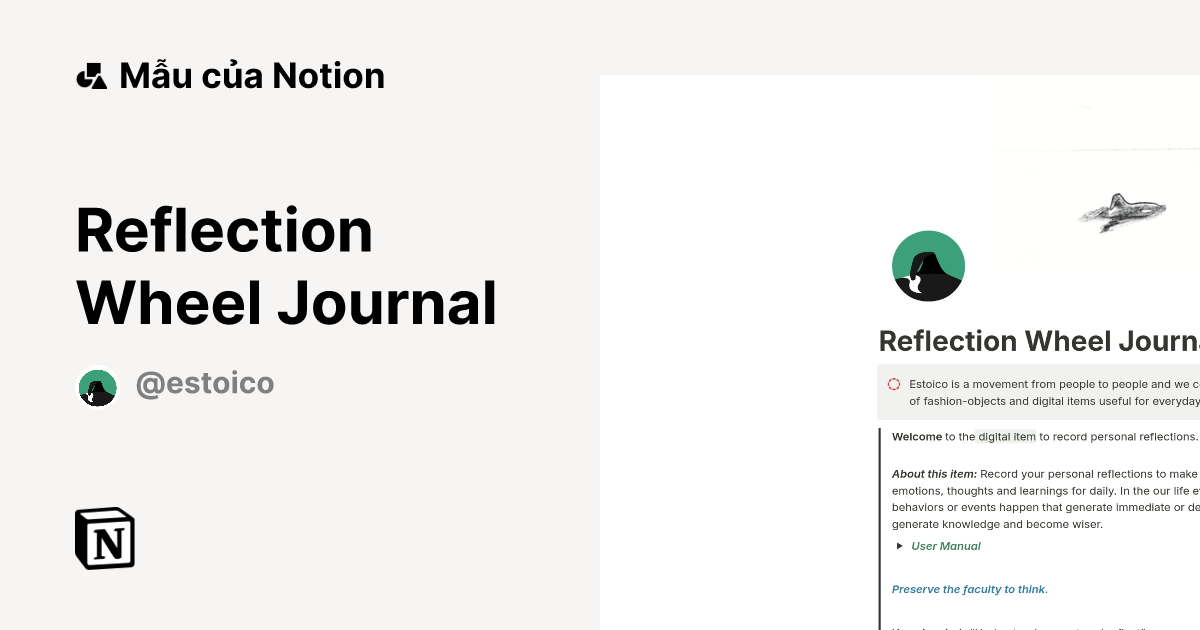 Reflection Wheel Journal Mẫu do Estoico tạo | Thị trường Notion