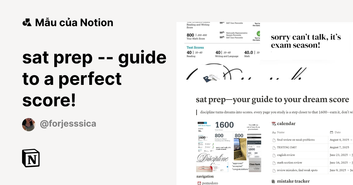 sat prep -- guide to a perfect score! Mẫu do jesssica tạo | Thị trường ...