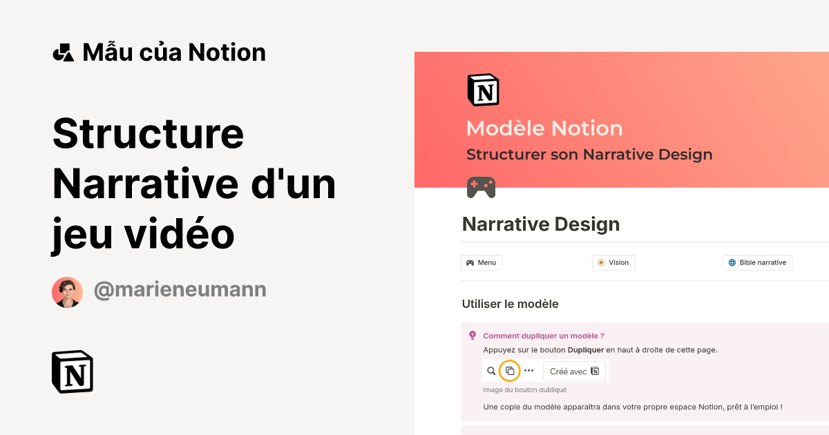 Structure Narrative d'un jeu vidéo Mẫu do Marie Neumann tạo | Thị ...