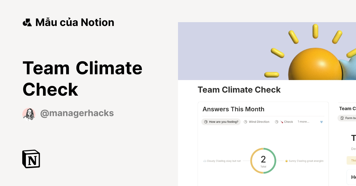 Mẫu Team Climate Check | Thị trường Notion