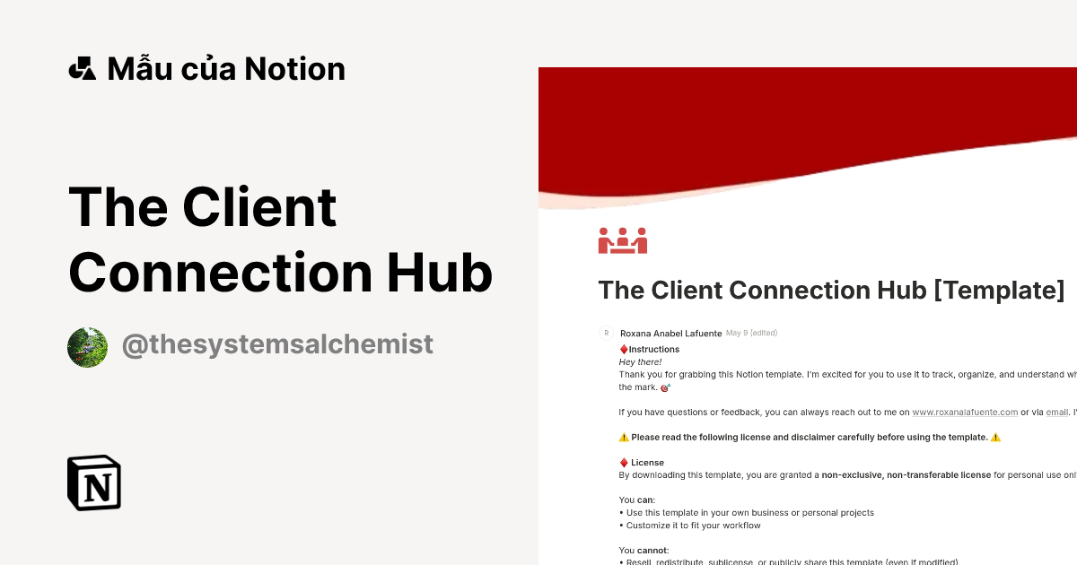 The Client Connection Hub Mẫu do The Systems Alchemist tạo | Thị trường ...