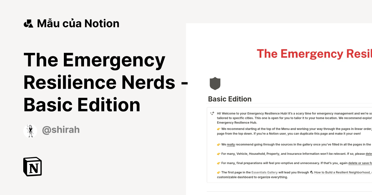 The Emergency Resilience Nerds - Basic Edition Mẫu do Shirah Wagner tạo ...