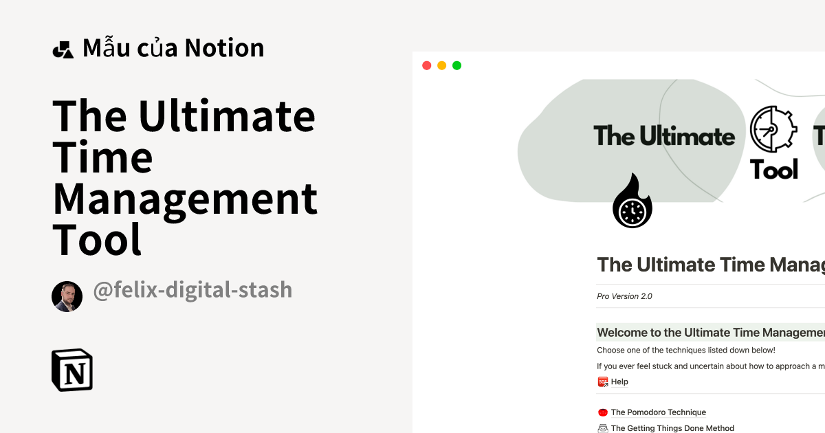 The Ultimate Time Management Tool Mẫu do Felix' Digital Stash tạo | Thị ...