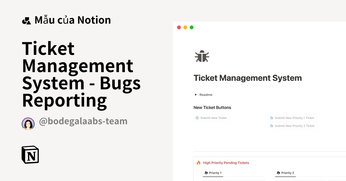 Ticket Management System - Bugs Reporting Mẫu do Triz tạo | Thị trường ...