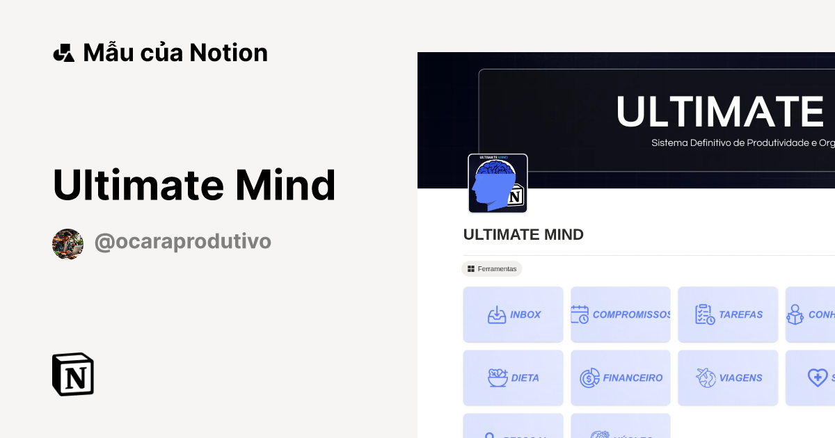 Mẫu Ultimate Mind | Thị trường Notion