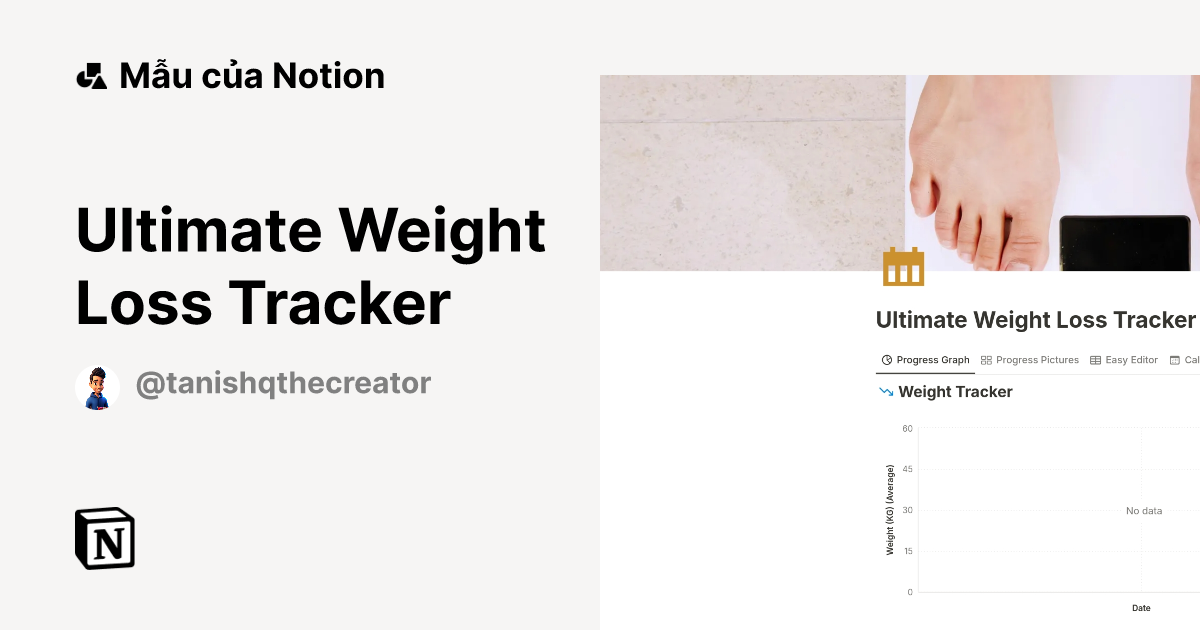 Mẫu Ultimate Weight Loss Tracker | Thị trường Notion