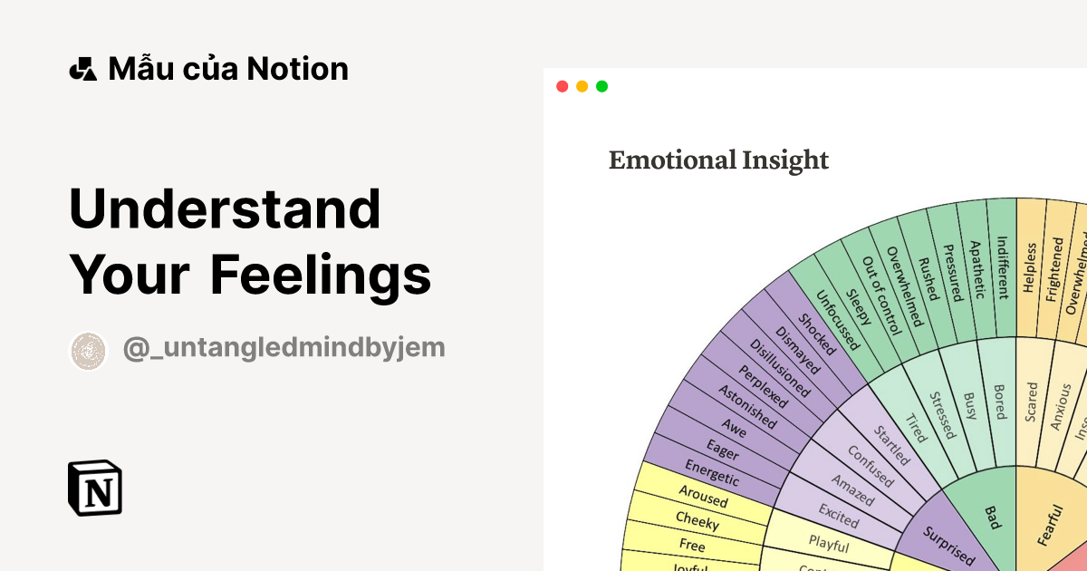 Understand Your Feelings Mẫu do JEM tạo | Thị trường Notion
