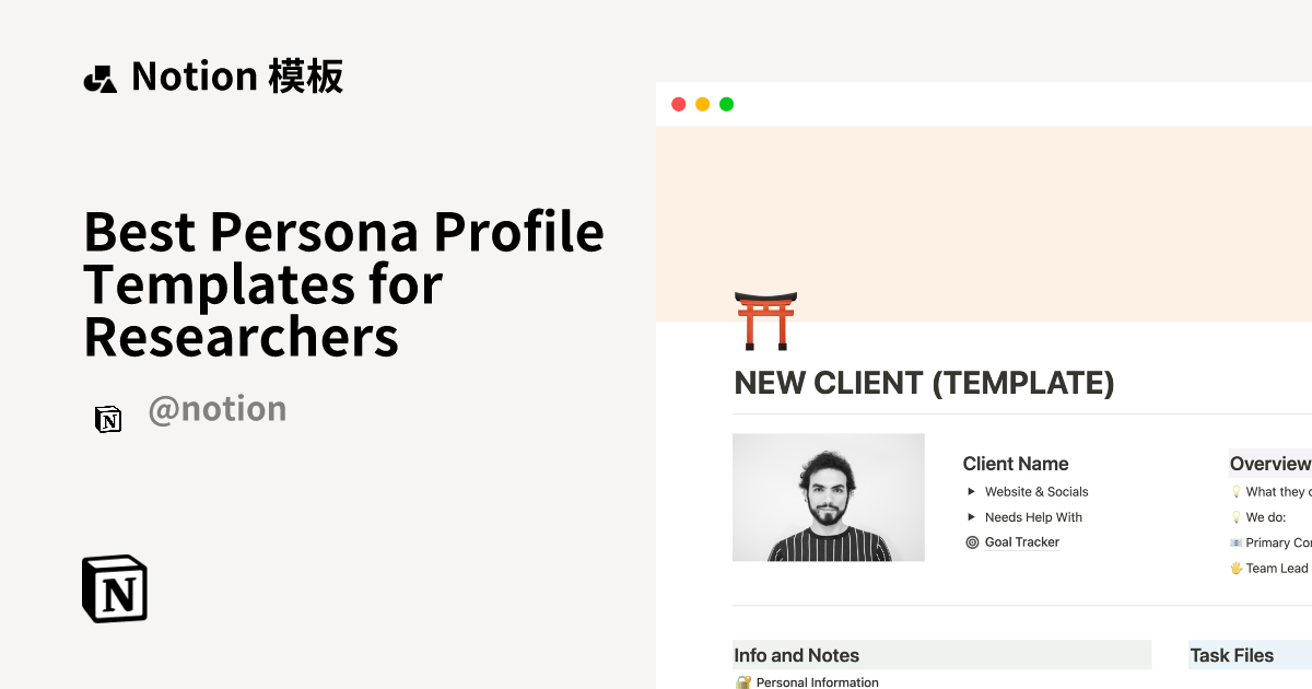 Best Persona Profile Templates for Researchers | Notion 模板市集