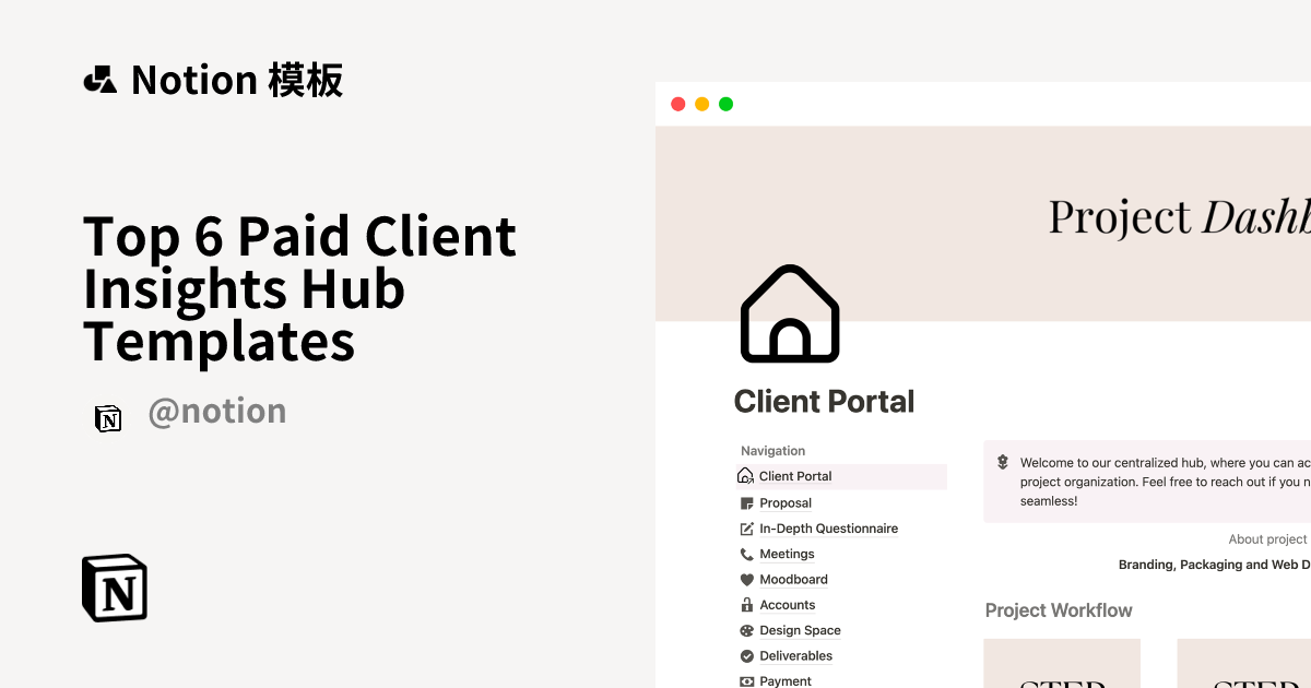Top 6 Paid Client Insights Hub Templates | Notion 模板市集