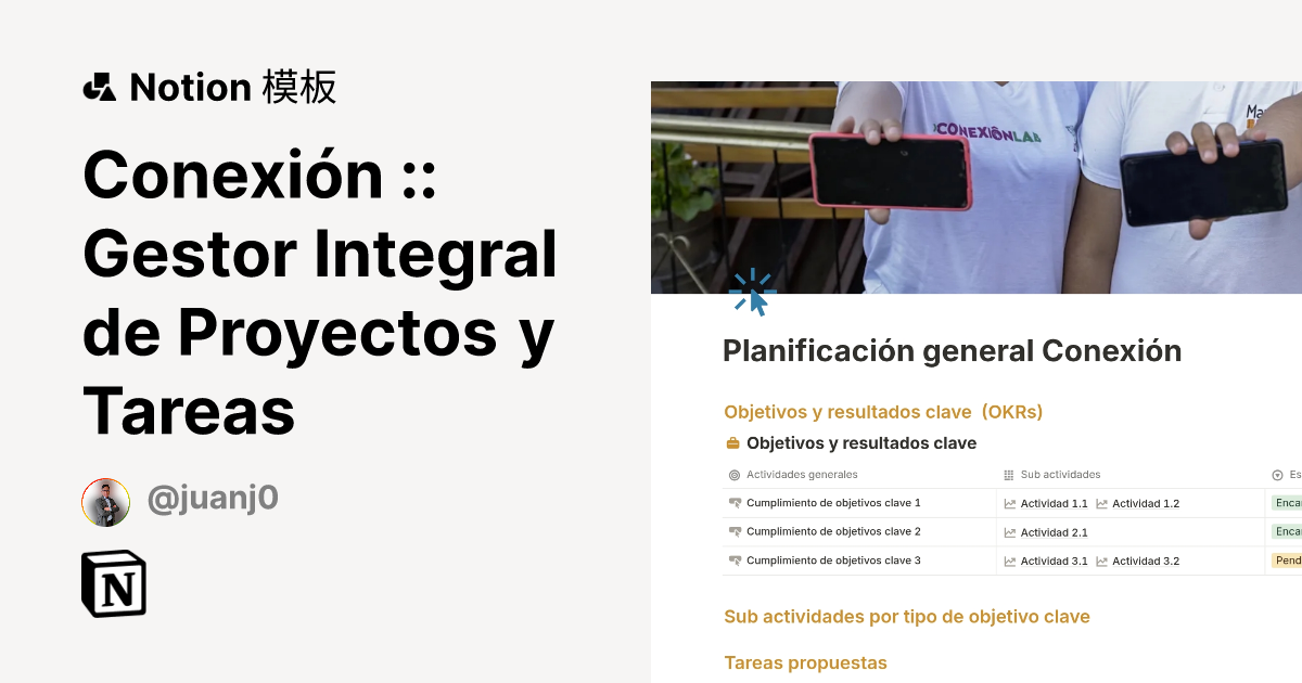 Conexión :: Gestor Integral de Proyectos y Tareas 模板 | Notion 市集