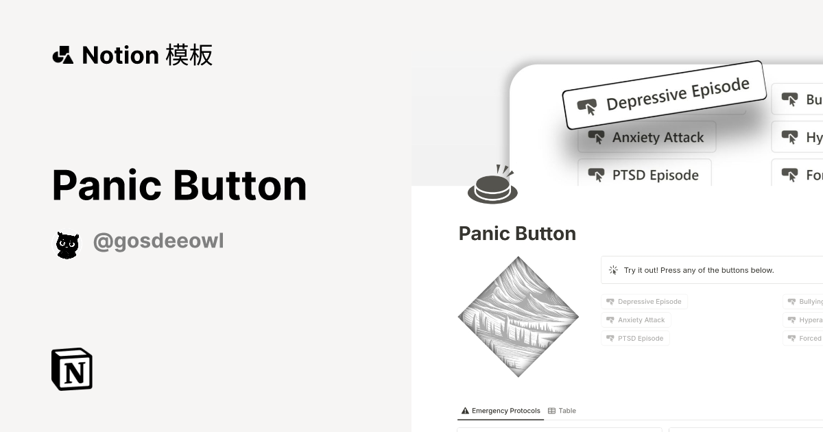 Panic Button 模板 | Notion 市集