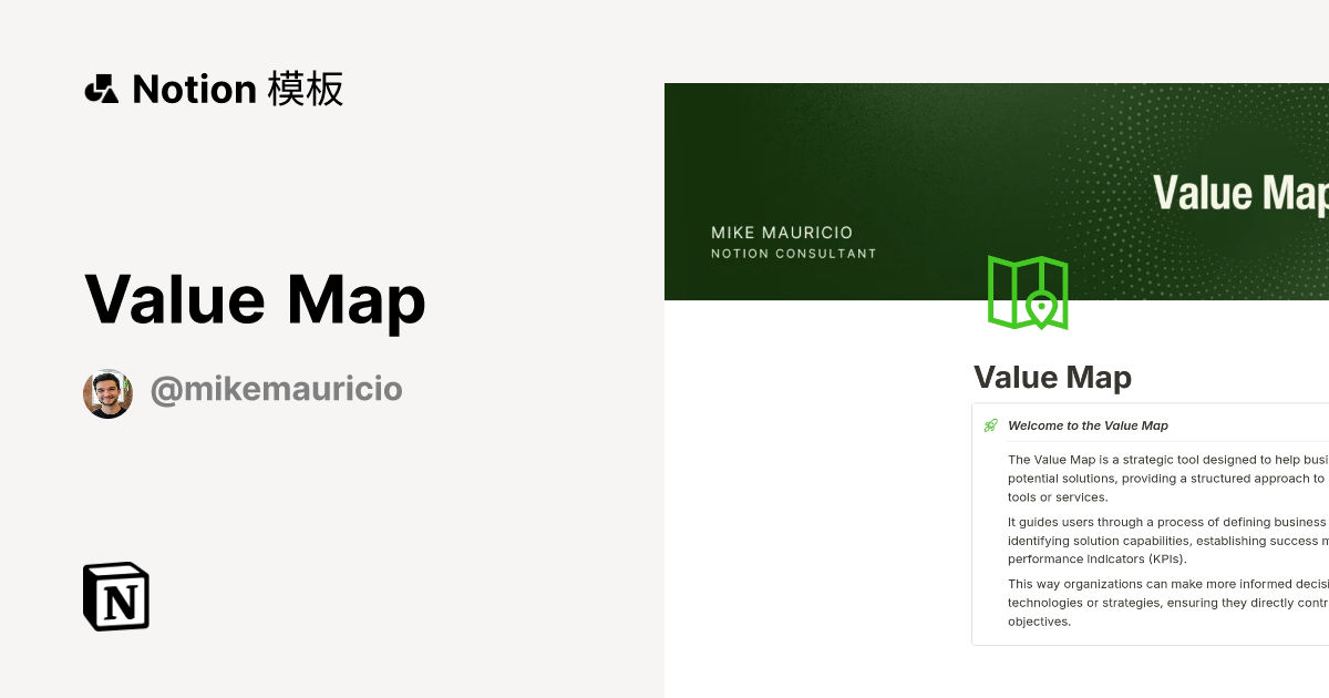 Value Map 模板 | Notion 市集