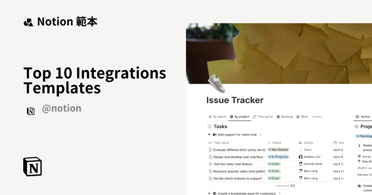 Top 10 Integrations Templates | Notion 範本 Marketplace