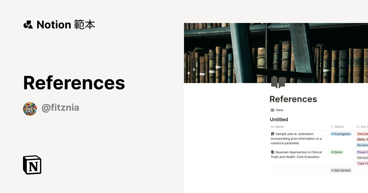 由 Niamh 建立的 References 範本 | Notion Marketplace